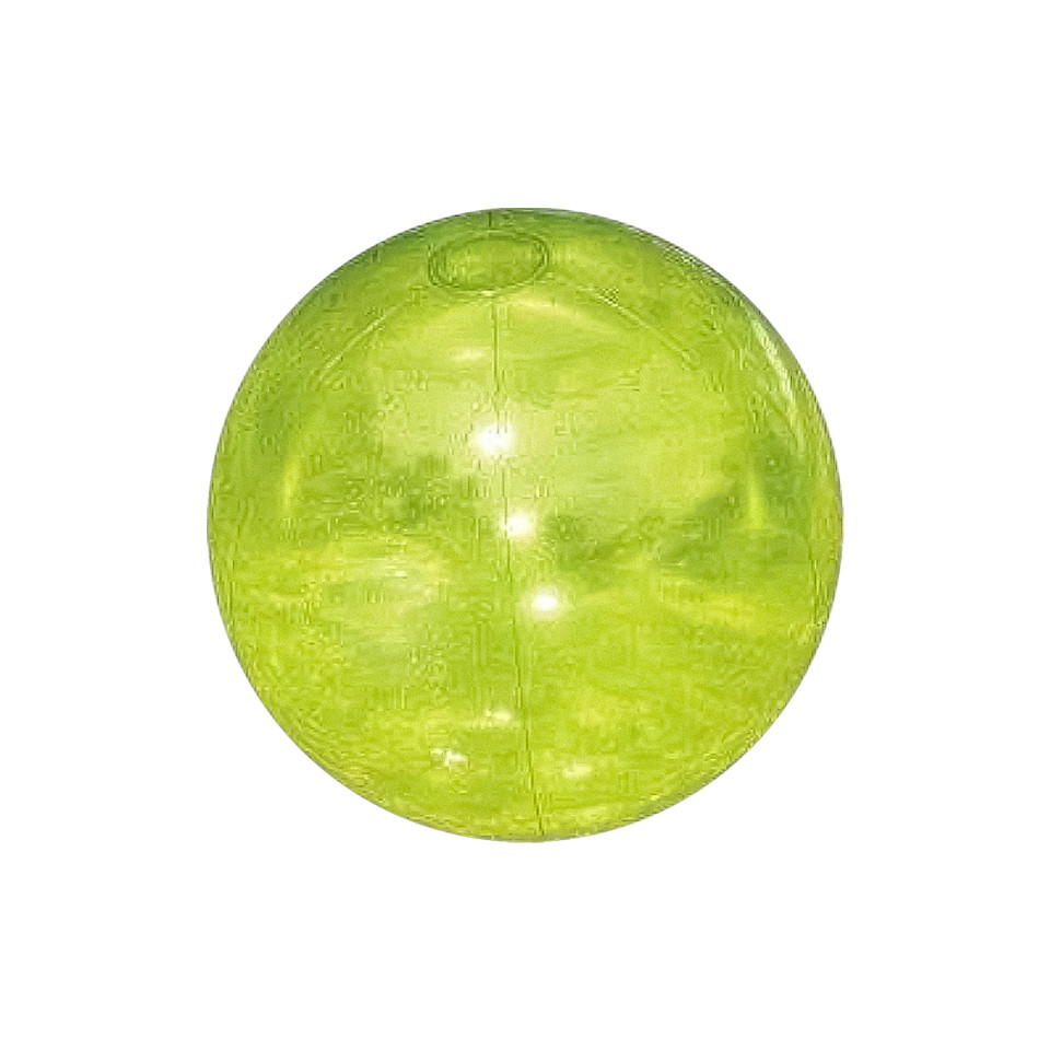 20-Inch Inflatable Transparent Yellow Beach Ball Swimming Pool Toy ...