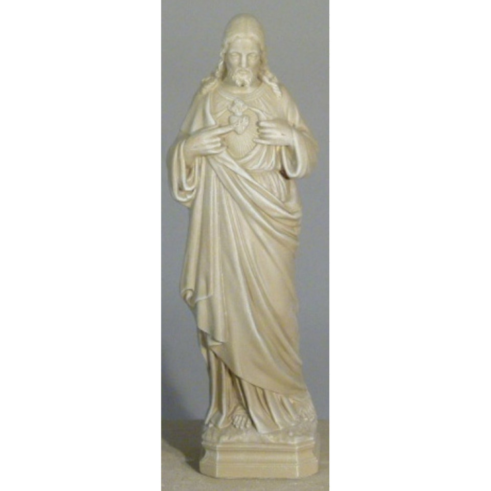 Scared Heart of Jesus Outdoor Garden Statue - 25” - Ash Finish ...