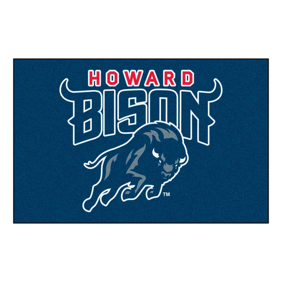 19" x 30" Blue NCAA Howard University Bison & Lady Bison Rectangular ...
