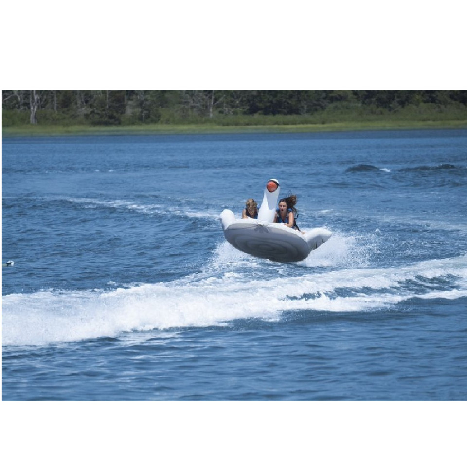 Inflatable Lay-on Swan Towable Float, 84-Inch | Christmas Central