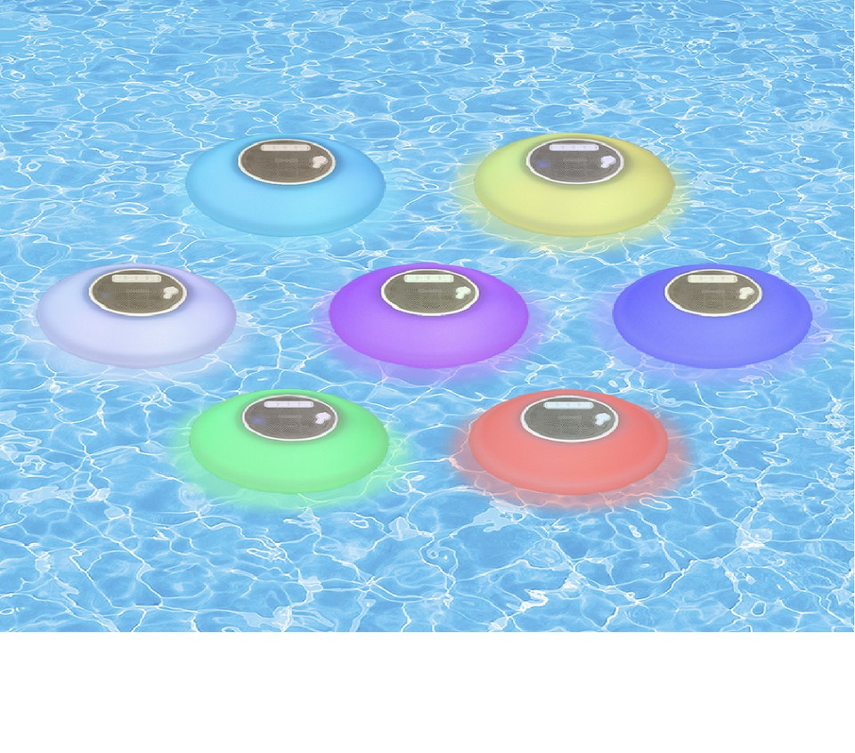 Floating Wireless Speaker with Multi-Light Display for Swimming Pools ...