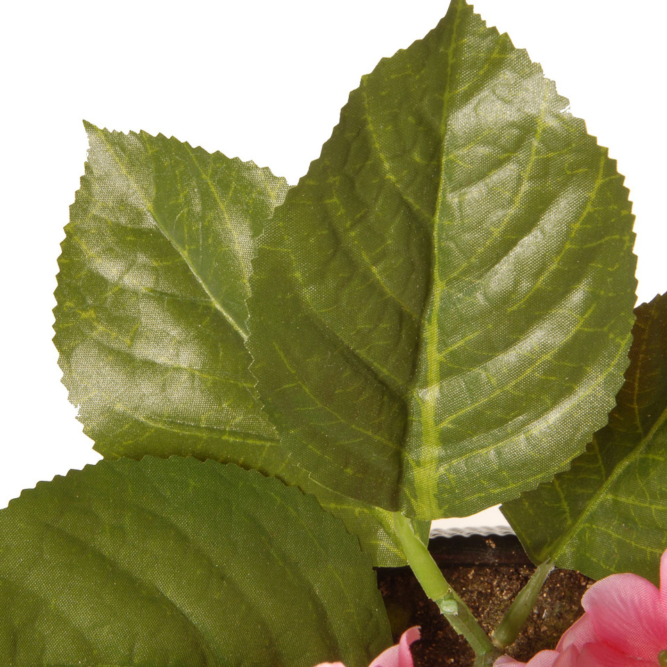 10" Potted Pink Hydrangea Artificial Flower Arrangement | Christmas Central