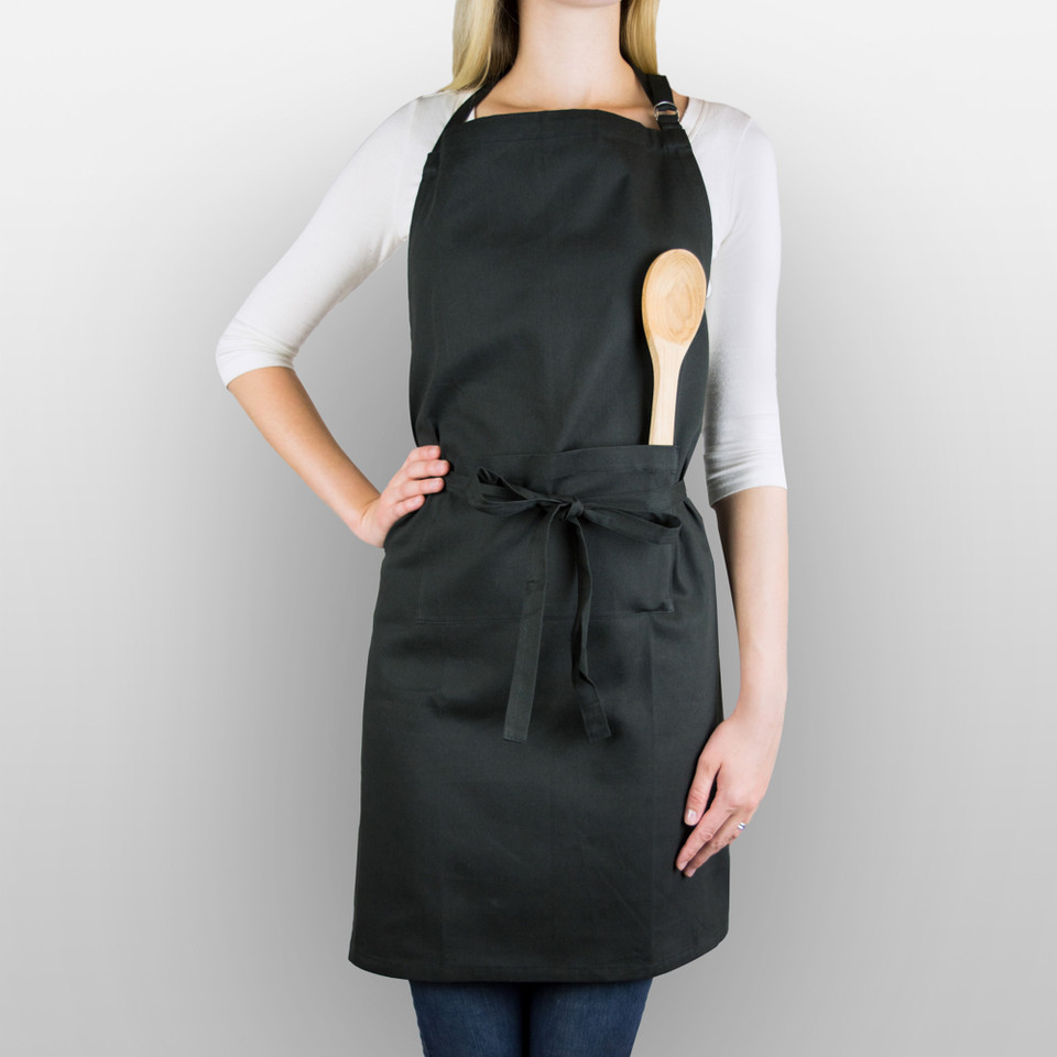 32" Midnight Black Adjustable Chef Kitchen Apron | Christmas Central