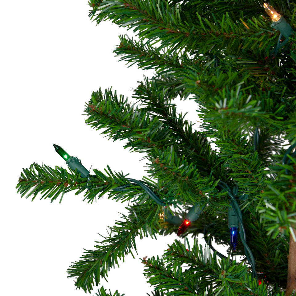 6' Pre-Lit Medium Alpine Artificial Christmas Tree - Multicolor Lights ...