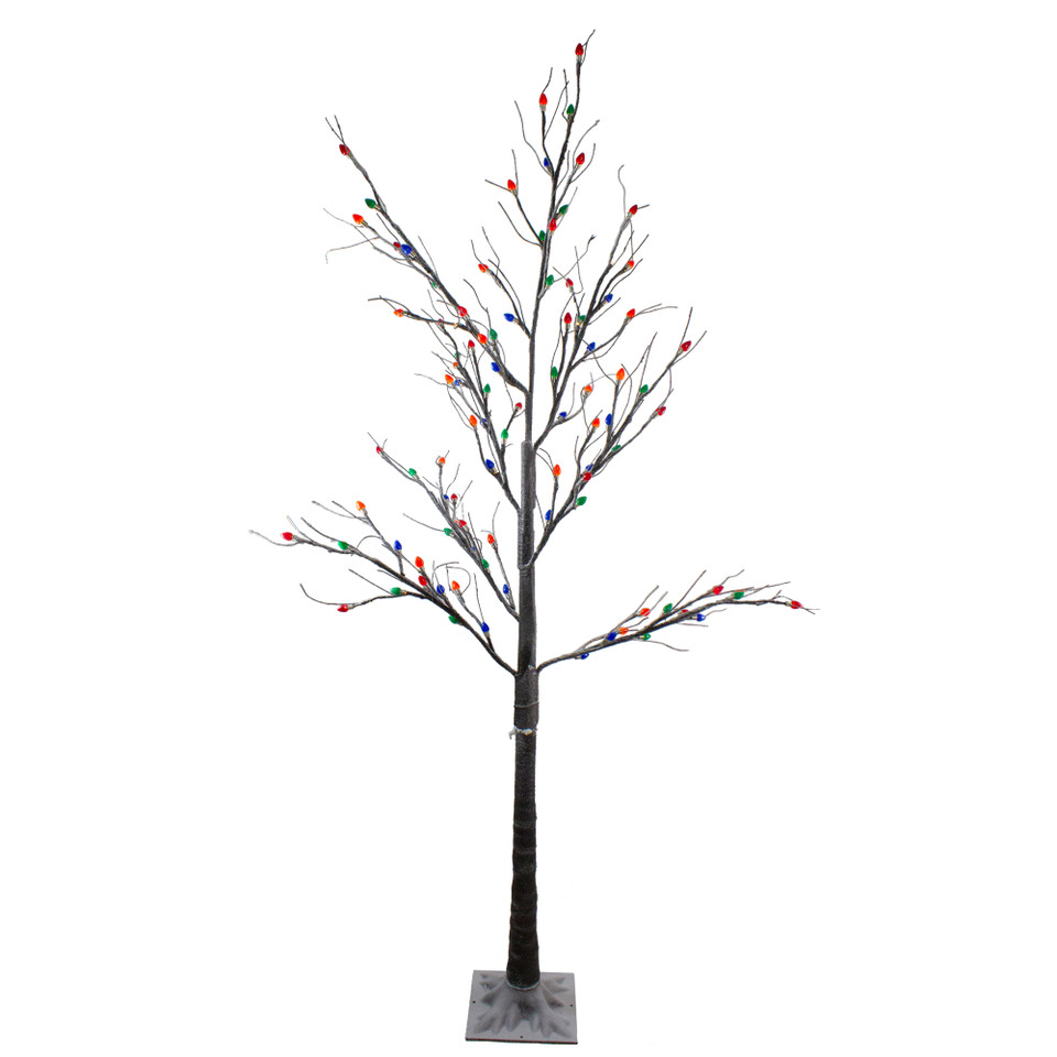 24" Lighted Brown Birch Twig Artificial Christmas Tree - Warm White LED ...