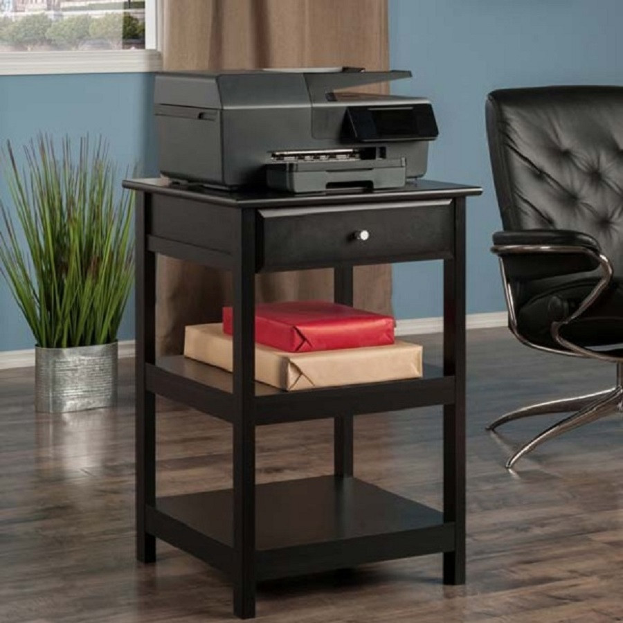 30.50” Black Modern Style Delta Wood Printer Table | Christmas Central