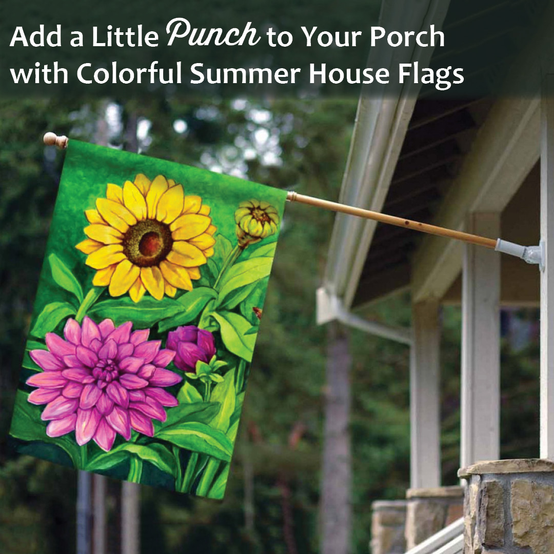 Add a Little Punch to Your Porch with Colorful Summer House Flags ...