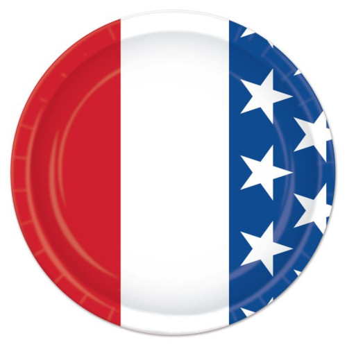 Club Pack of 96 Red & Blue Disposable Patriotic Flag Paper Party ...