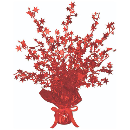 Club Pack of 12 Red Star Gleam 'N Burst Tabletop Decor 15" | Christmas ...