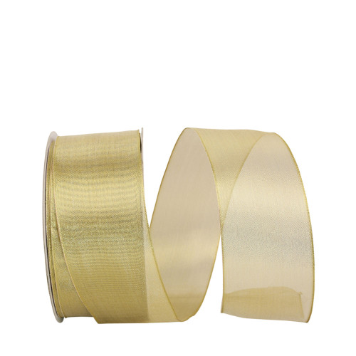 Gold Solid Mesh Deluxe Wired Craft Ribbon 2.5" x 50 Yards | Christmas ...