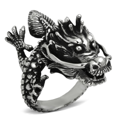 Stainless Steel Dragon Women's Ring - Size 8 (Pack of 2) | Christmas ...