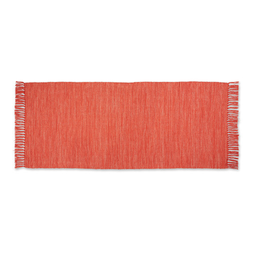 36" Vibrant Vintage Red & Off-White Unique 2-Tone Rectangular Ribbed ...
