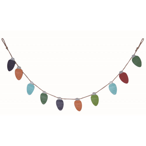 65" Multi-Color Corrugated Light Bulb Christmas Wall Banner | Christmas ...