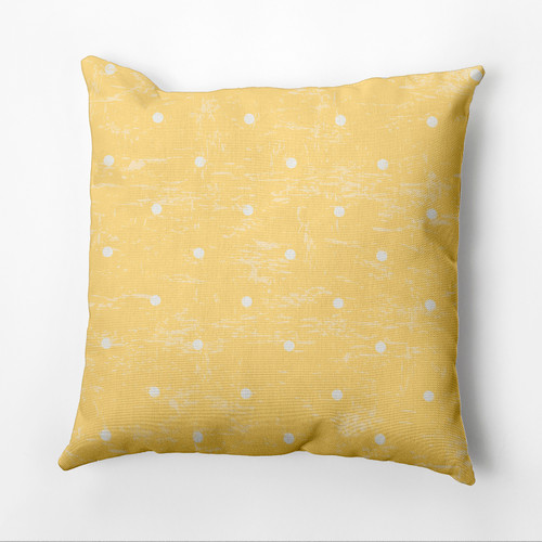 20" x 20" Yellow & White Dorothy Dot Throw Pillow | Christmas Central