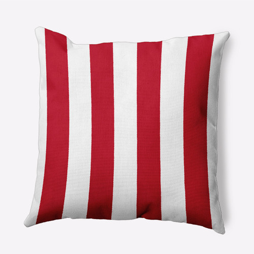 20" x 20" Red & White Vertical Stripes Outdoor Throw Pillow | Christmas ...