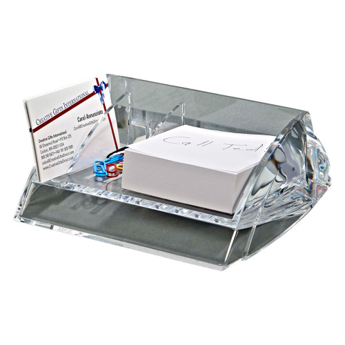 7.25" Clear & Silver Unique Desk Caddy Organizer | Christmas Central