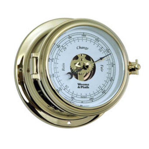 8" Gold & White Open Dial Adjustable Round Barometer | Christmas Central