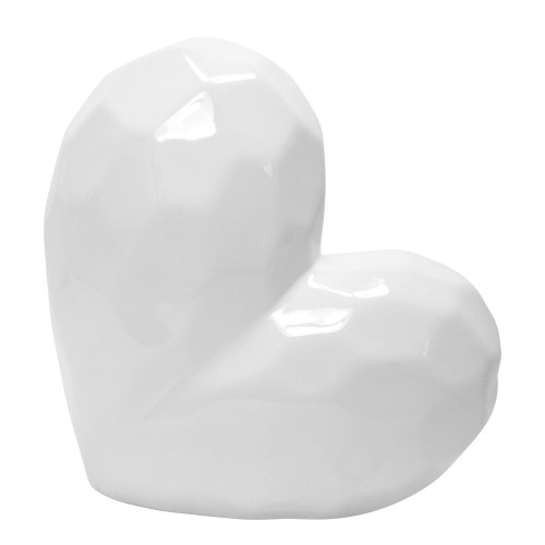 11" White Heart Shaped Tabletop Decor | Christmas Central
