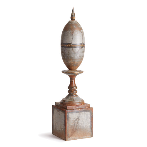 Finial Tabletop Decoration - 47" - Silver & Bronze | Christmas Central