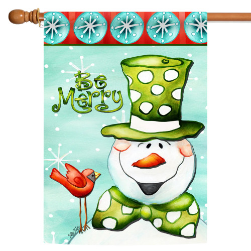 Christmas "Be Merry" Outdoor House Flag 40" x 28" | Christmas Central
