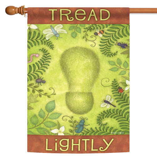 Tread Lightly Outdoor House Flag 40" x 28" | Christmas Central