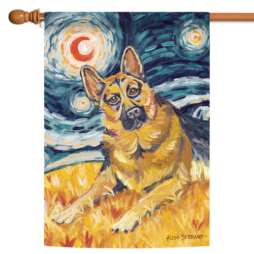 German Shepherd Outdoor House Flag 40" x 28" | Christmas Central