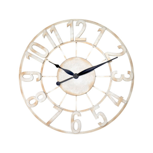 24" Silver & Black Round Wall Clock | Christmas Central