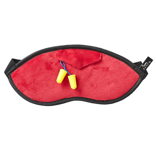 10" Cherry Red Solid Eye Shade Sleep Mask with Earplugs | Christmas Central