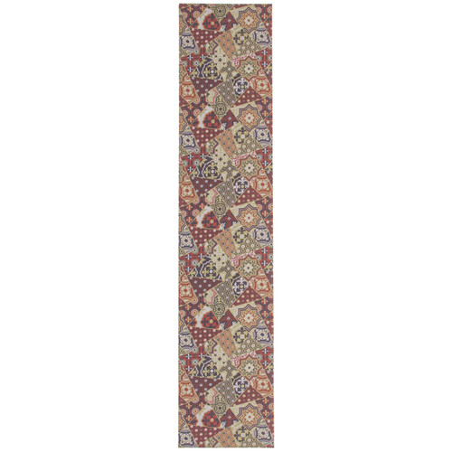 2' x 30' Geometric Rectangular Rug Runner - Red & Green | Christmas Central