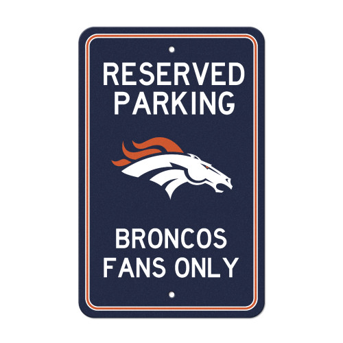 18" NFL Denver Broncos 'Reserved Parking' Wall Sign | Christmas Central