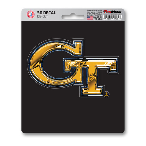 6.25” NCAA Georgia Tech 3D Decal Sticker | Christmas Central