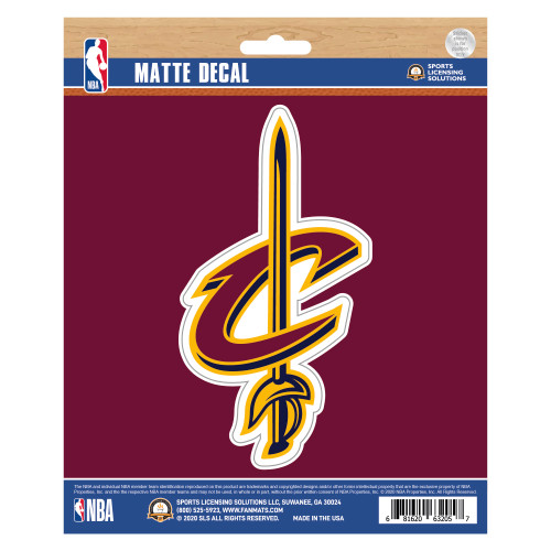6.25" NBA Cleveland Cavaliers Matte Automotive Decal Sticker ...