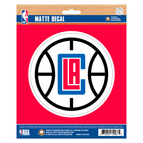 6.25" NBA Los Angeles Clippers Matte Automotive Decal Sticker ...