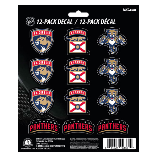 12ct NHL Florida Panthers Automotive Mini Decal Stickers 6.25 ...
