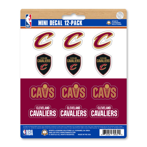 12ct NBA Cleveland Cavaliers Automotive Mini Decal Stickers 6.25 ...