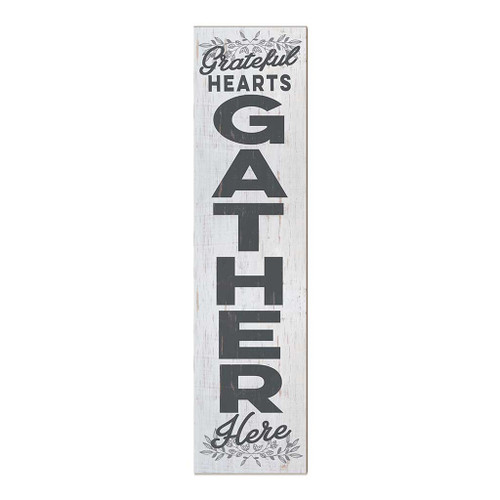 Rectangular "Grateful Hearts Gather Here" Outdoor Porch Sign - 48 ...