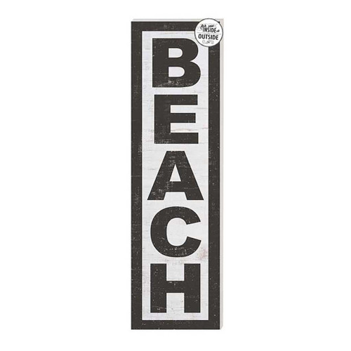 Rectangular “Beach” Rectangular Outdoor Wall Sign - 35" - Black & White ...
