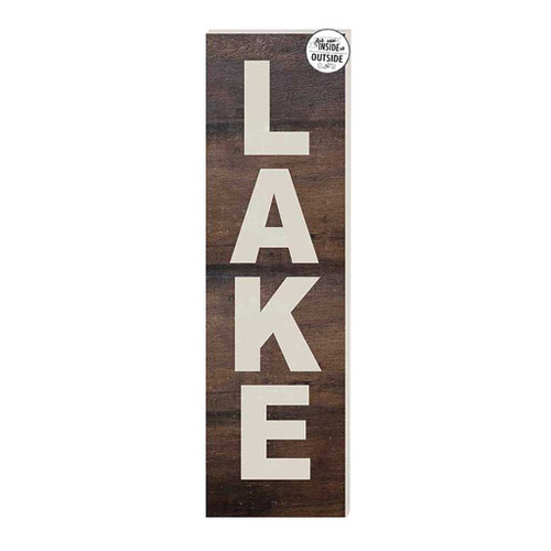 Rectangular "Lake" Outdoor Wall Sign 35" - Brown & White | Christmas ...