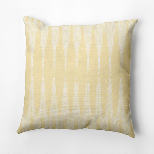 20" x 20" Yellow & White Canterbury Geometric Pattern Outdoor Throw ...