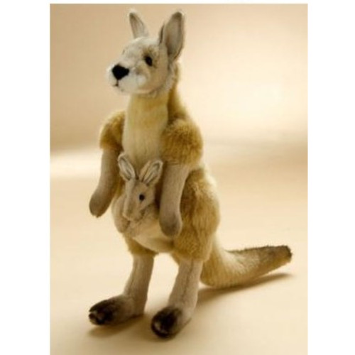 Set of 3 Handcrafted Plush Kangaroo with Joey Stuffed Animals 13 ...