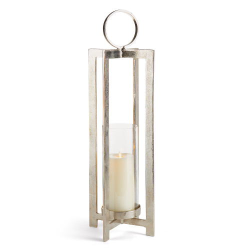 Large Footed Lantern with Circular Handle - 30.5" - Silver | Christmas ...