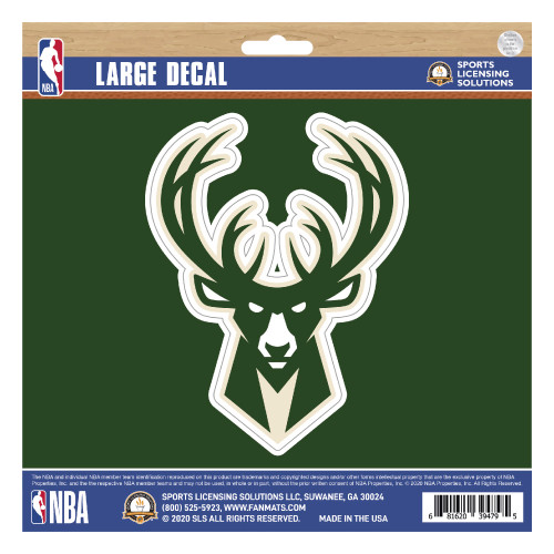 NBA Milwaukee Bucks Large Decal Sticker - 8" - Green & White ...