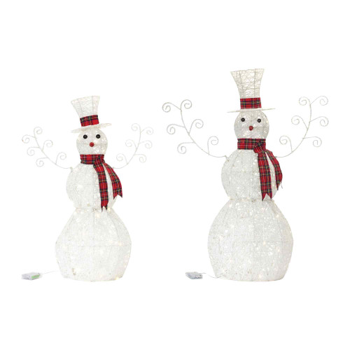 LED Lighted Snowman Christmas Tabletop Decorations - 36.5" - Set of 2 ...