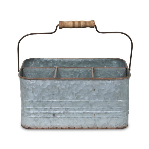 11" Four Compartment Storage Caddy with Handle | Christmas Central