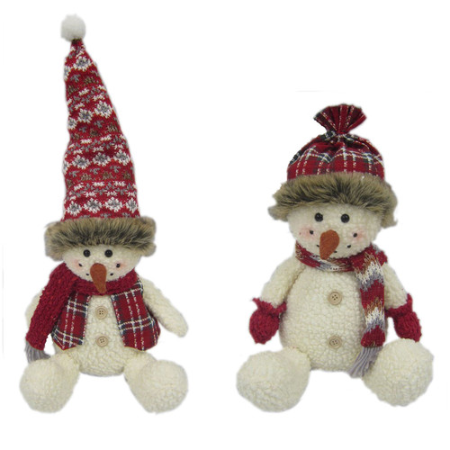 Set of 2 Snow Buds Christmas Plush Figurines 20" | Christmas Central