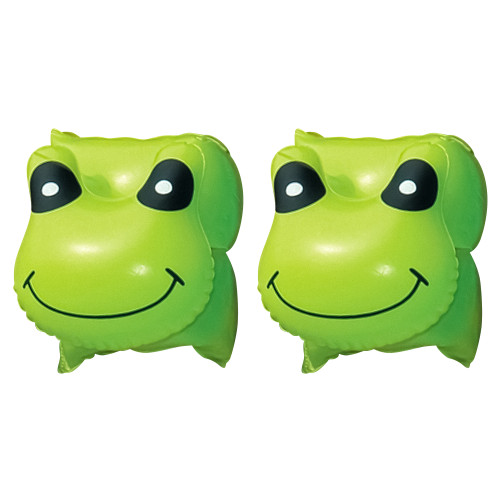 Set of 2 Inflatable Green Frog Animal Fun Swimming Pool Arm Floats For ...