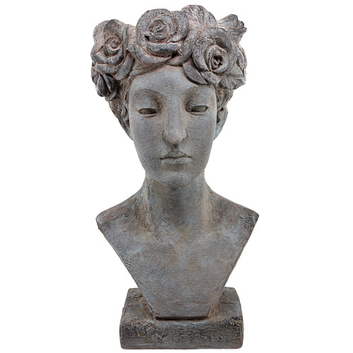 Flora, Roman Nymph of Flowers Sculptural Head Planter - 22" | Christmas ...