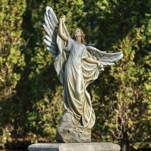 38" Heavenly Angel with Wings Outdoor Garden Statue | Christmas Central