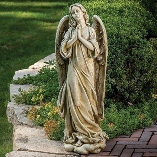 36" Praying Angel Outdoor Garden Statue | Christmas Central