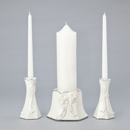 Set of 3 Wedding Unity Candle Holders 12" | Christmas Central
